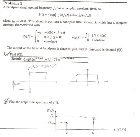 Solved Problem A Bandpass Signal Around Frequency Fc Has A Chegg