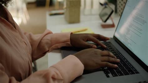 Black Woman Typing On Computer Stock Footage Royalty Free Video Clips Storyblocks