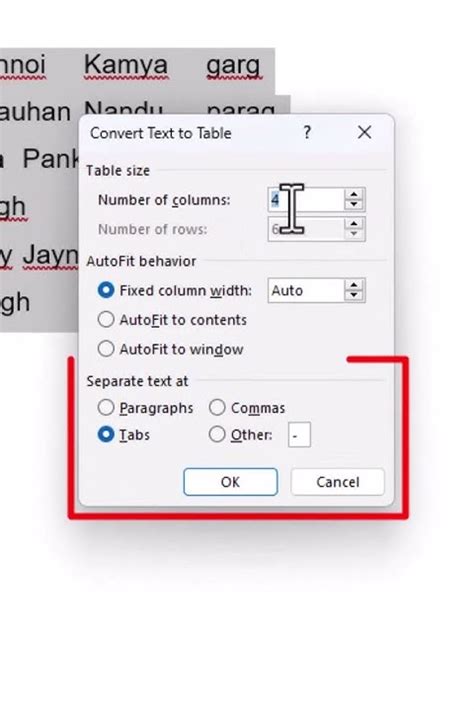 Convert Text Into Table In Ms Word Youtube