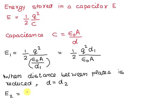 Solved A Parallel Plate Vacuum Capacitor Has 8 38 J Of Energy Stored In It The Separation