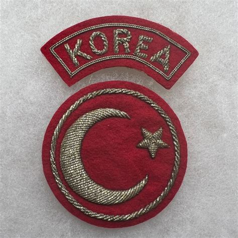 Korean War Turkey Turkish Forces Korea Patch And Tab Japanese Made