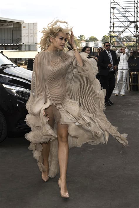 Rita Ora Pussy Flash Nude Dress