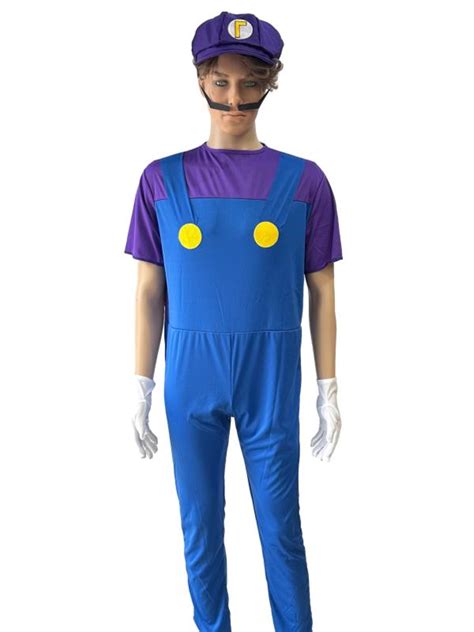 Waluigi Super Mario Costume Adult Creative Costumes