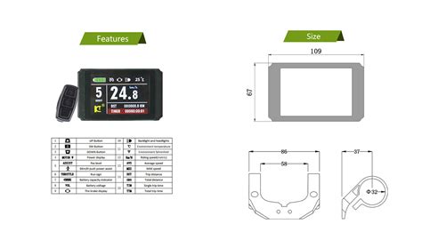 Kt Lcd8h Display With Sm Plug Colorful Screen For Kt Control System Accessories Ncyclebike