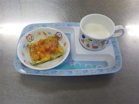 今日の給食・おやつ ﾟﾟ 魚のムニエル ﾟ 大分市の保育園【宗方保育園】