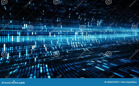 Abstract Digital Background With Binary Code And Ai Algorithms Running