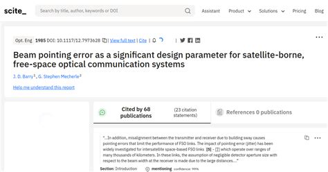 Beam Pointing Error As A Significant Design Parameter For Satellite Borne Free Space Optical