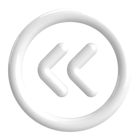premium photo previous button back button 3d illustration