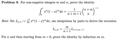 Solved Problem 9 For Non Negative Integers M And N Prove