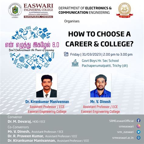 How To Choose A Career And College Srm Easwari Engineering College