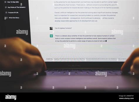 Chatgpt Openai Artificial Intelligence Computer Program On Pc Screen