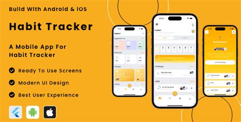 Habit Tracker App Flutter Mobile App Template Graphicfort