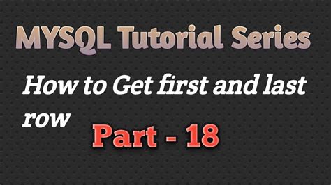 How To Get The Last Row In Mysql Hot Sale Ladorrego Ar