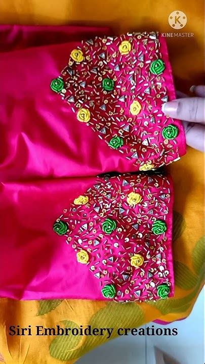 Hand Embroidery Latest Blouse Design With Bullion Roses Bullion Knot Roses Youtube
