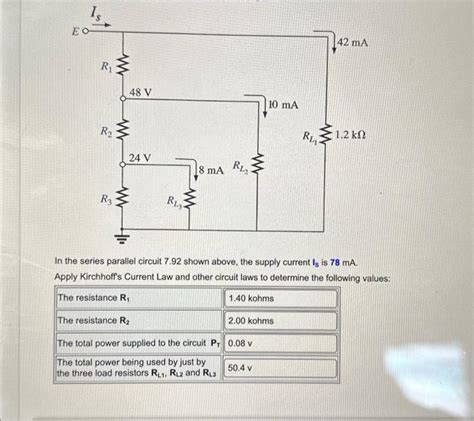 solved in the series parallel circuit 7 92 shown above the