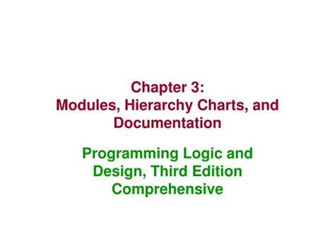 Ppt Chapter 3 Modules Hierarchy Charts And Documentation Powerpoint Presentation Id269412