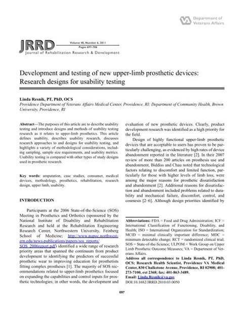 Development And Testing Of New Upper Limb Prosthetic Devices