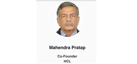 Mahendra Pratap Co Founder Of Hcl Passes Away