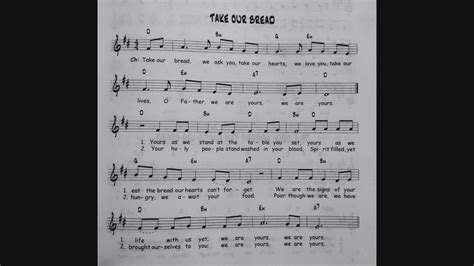 Take Our Bread Catholic Mass Song Sheet Music Open Video