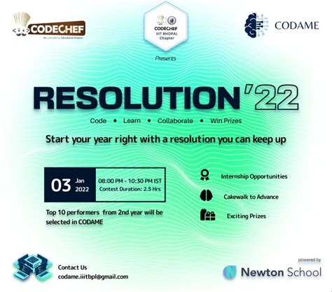 CodÂme Iiit Bhopal On Linkedin Hello Coders Are You Tired Of Making New Years Resolutions