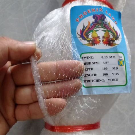 Jaring Ikan Kecil 0 15 5 8 Inchi 100md 100yds Jaring Ikan Bahan Jala Jaring Ikan Jaring Udang