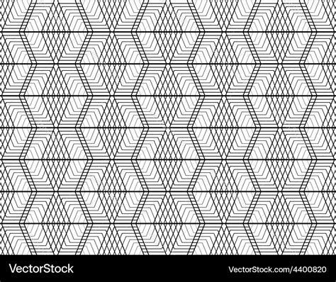 Design Seamless Monochrome Hexagon Pattern Vector Image