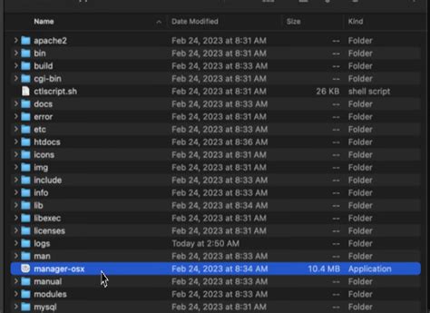 macos xampp 7 2 10 0 application manager manager osx blank buttons stack overflow