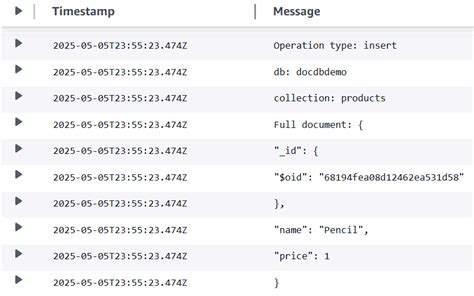 教程将 AWS Lambda 与 Amazon DocumentDB 流结合使用 AWS Lambda