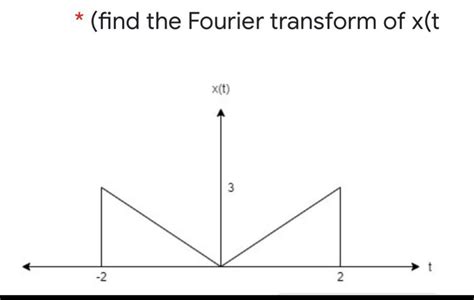 Answered Find The Fourier Transform Of X T Bartleby