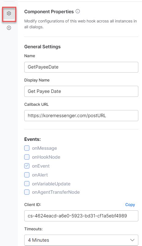 webhook node kore ai docs