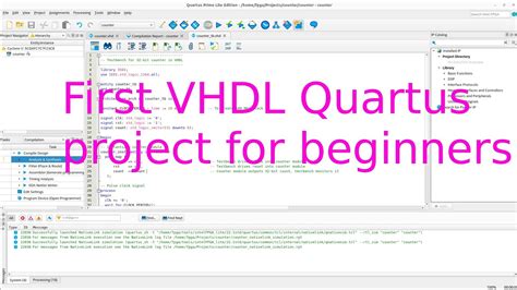 Fpga 6 First Vhdl Quartusquesta Project For Beginners Youtube