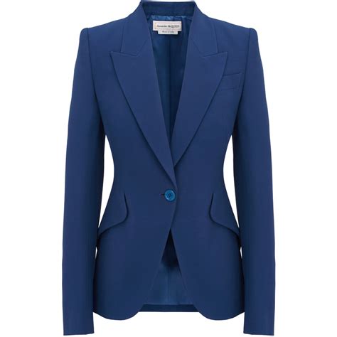 Alexander Mcqueen Tailored Suit Jacket In Electric Navy Kate Middleton Outerwear Kates Closet
