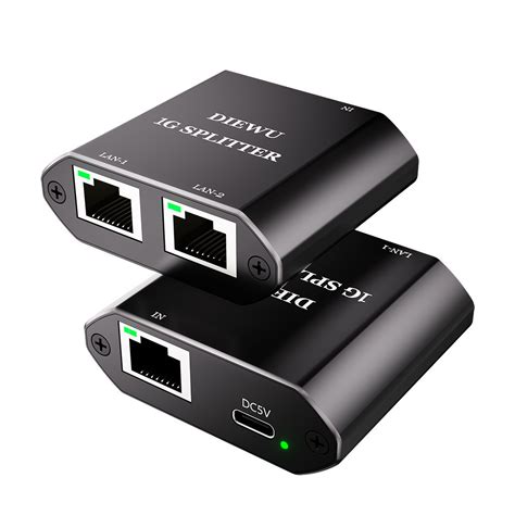 1 To 2 Network Cable Splitter Portable Gigabit Switch 3 Ports 10 100 1000mbps Rj45 Unmanaged