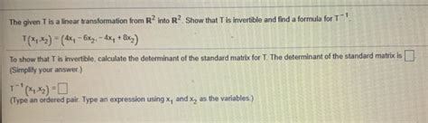 solved the given tis a linear transformation from r2 into r