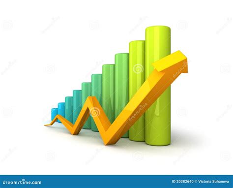 Business Graph With Arrow Stock Illustration Illustration Of Diagram