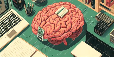 Artificial Intelligence In A Digital Brain Illustration Premium Ai Generated Image