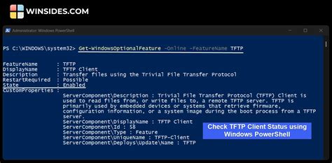 Enable TFTP Client On Windows 11 Using CMD PowerShell Winsides Com Enable TFTP Client On Windows 11 Using CMD PowerShell Winsides Com