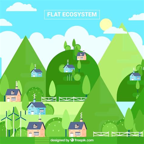 Free Vector Ecosystem Concept In Flat Design