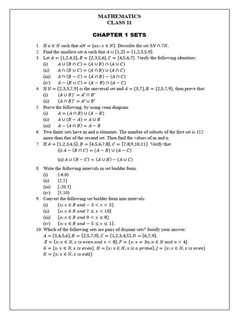Chapter 1 Sets Part 2 Pdf