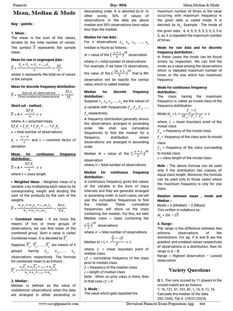 24 Meanmedian And Mode 61 Pdf Mean Statistical Theory