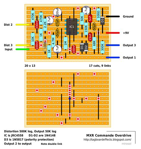 Guitar Fx Layouts Mxr Commande Overdrive