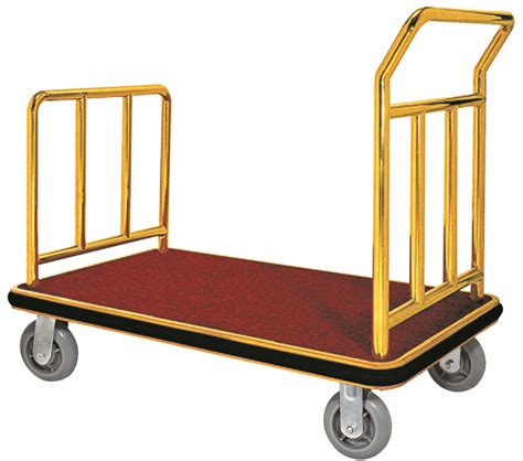 Stainless Steel Hotel Luggage Trolley In Matt Hotel Warehouse