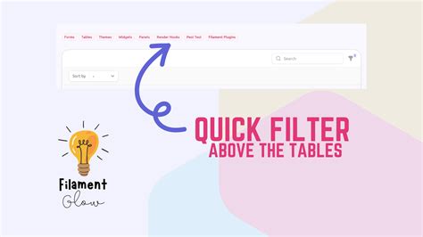 Quick Filter Above The Tables Filamentphp Glow
