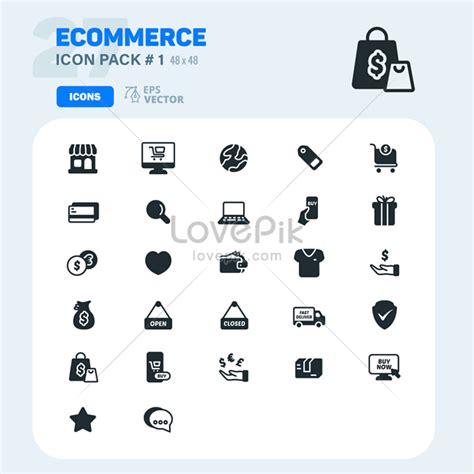 전자 상거래 솔리드 아이콘 팩 1 솔리드 전자 상거래 벡터 아이콘 세트 Png 일러스트 무료 다운로드 Lovepik