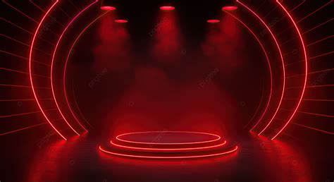 극적인 조명과 연기가 자욱한 분위기를 가진 초록 빨간 네온 무대 빨간 네온 단계 네온 불빛 배경 일러스트 및 사진 무료 다운로드 Pngtree