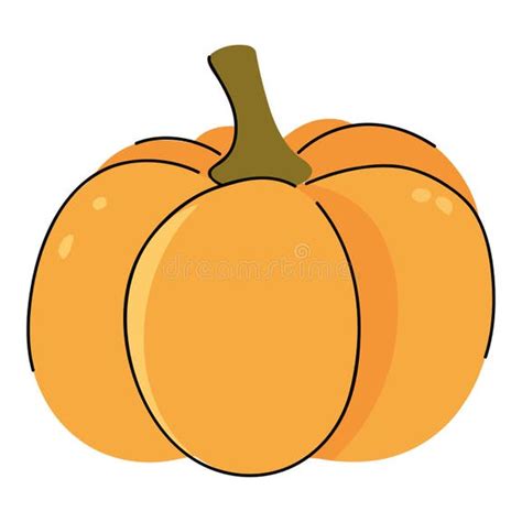 Pumpkin With Stem Stock Vector Illustration Of Food 291761380