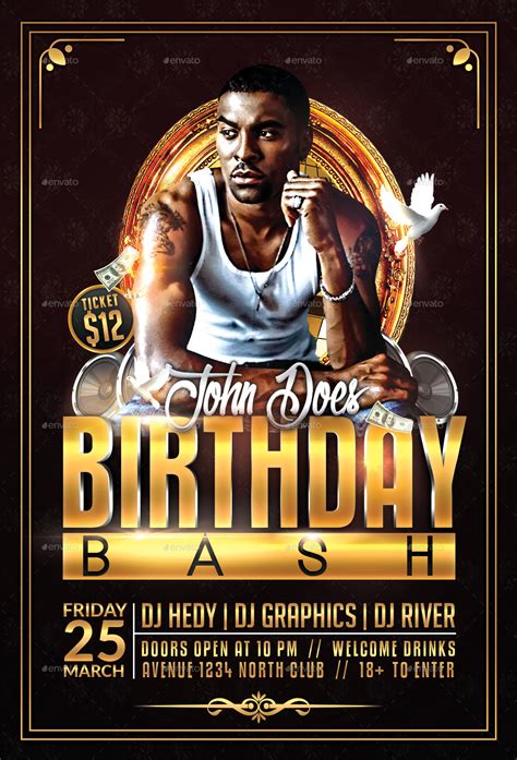 Birthday Bash Flyer Template Print Templates Graphicriver