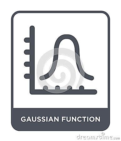 Gaussian Function Icon In Trendy Design Style Gaussian Function Icon Isolated On White