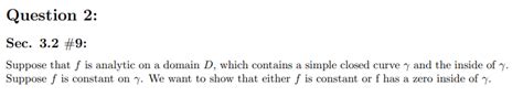 solved sec 3 2 9 suppose that f is analytic on a domain d