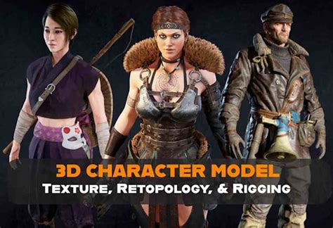 Make 3d Character Design Game Assets Port 3d Model As A Blender Maya 3d